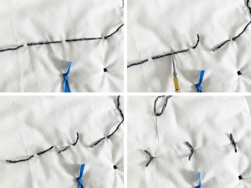 How to Tie a Quilt - 6 Different Ways - Quilting Wemple